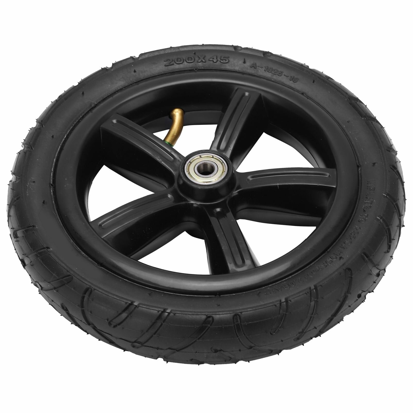 8-дюймовое пневматическое колесо 200x45 с внутренней камерой для электросамоката, в комплекте ступица и подшипники. Прочная сменная шина.