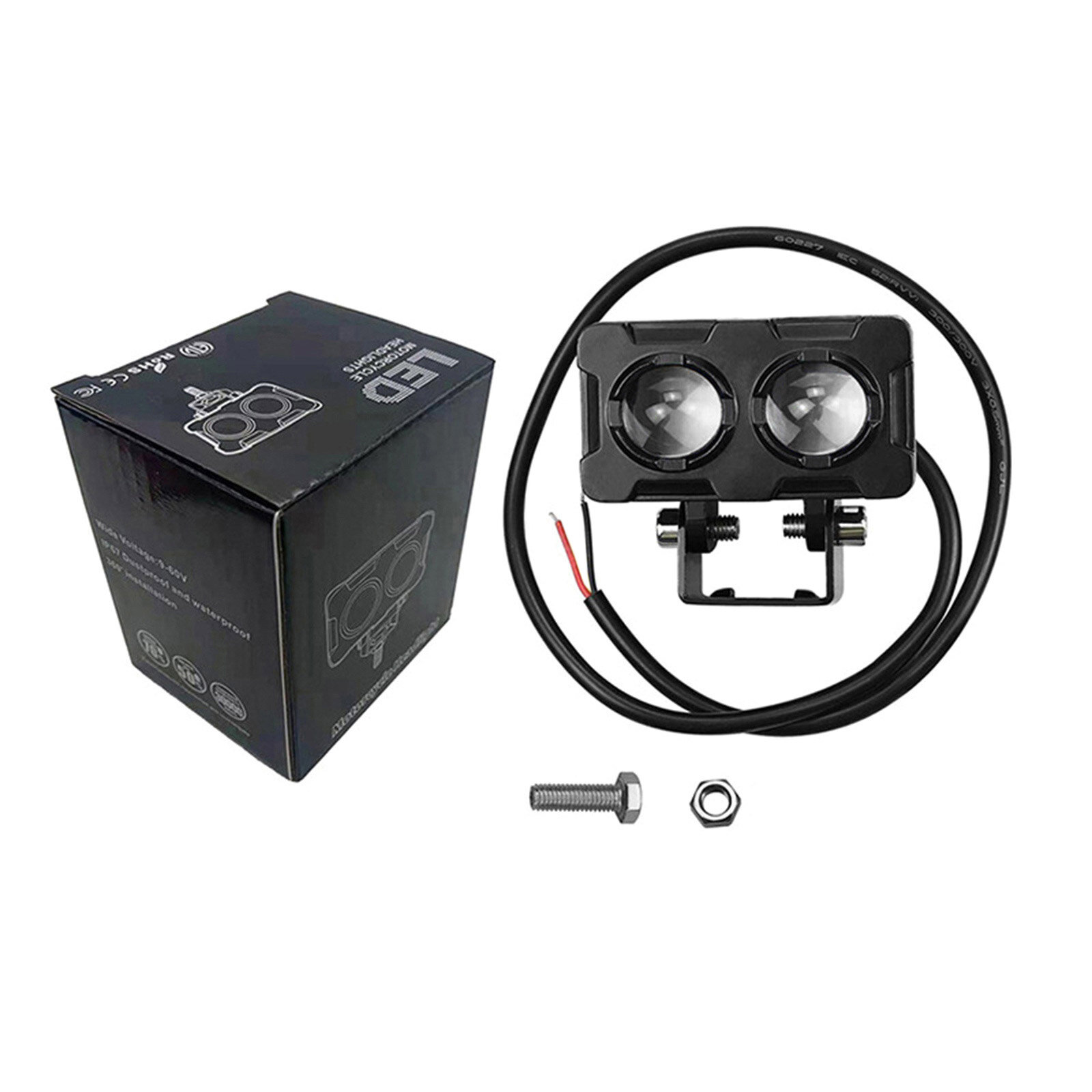 25W Противотуманная фара для мотоцикла, 5 режимов,