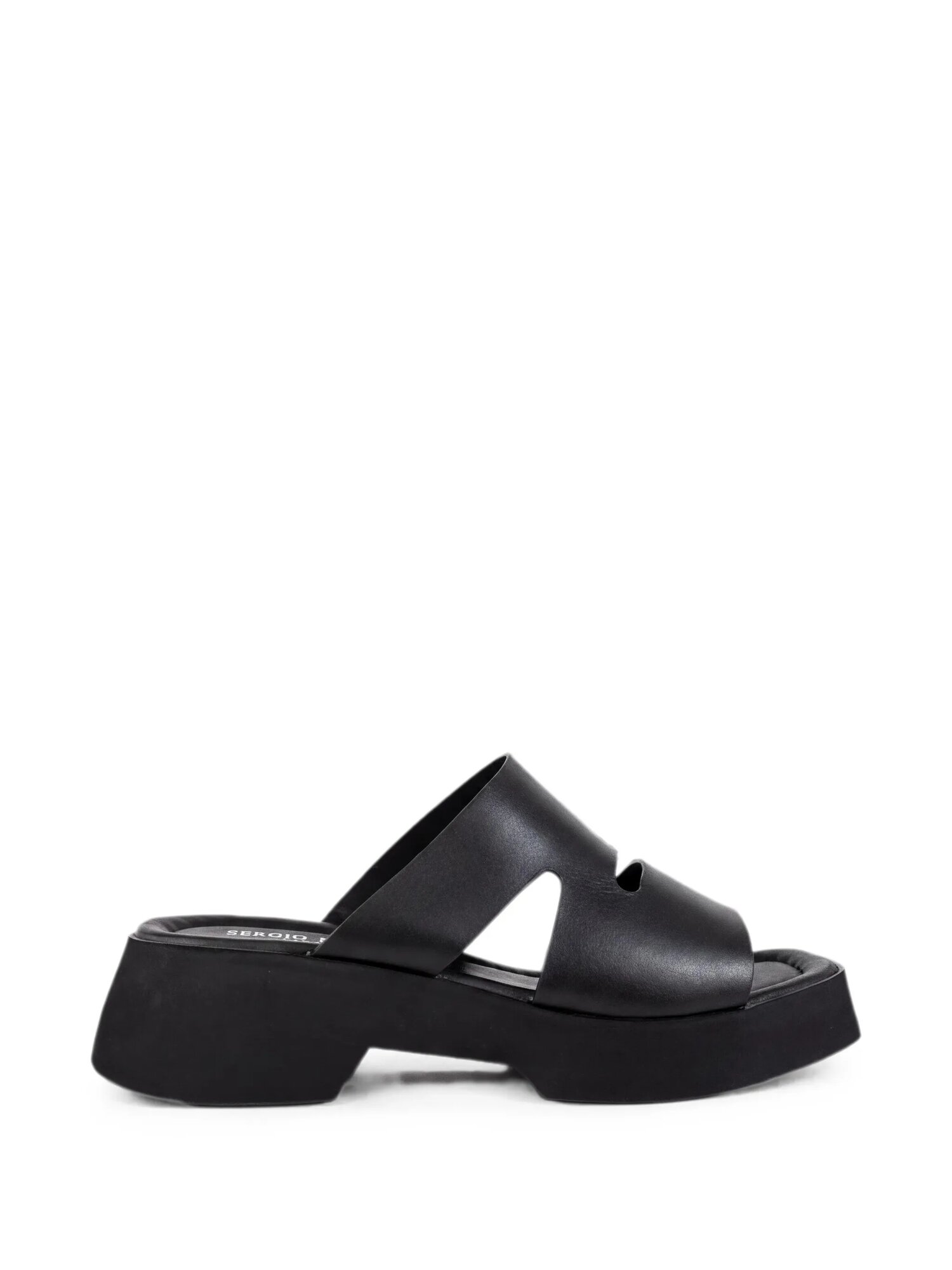 Шлёпанцы Cut-out leather slippers