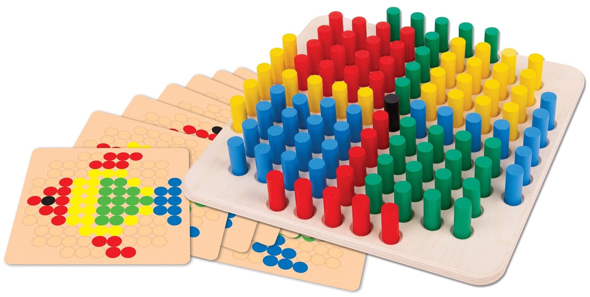 Игра "Веселые столбики" Десятое Королевство, дерево, 101 элемент, 3+