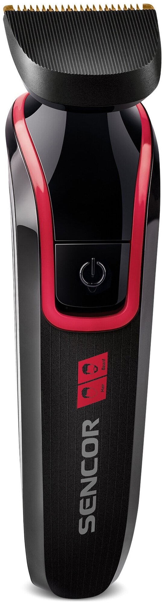 Универсальный триммер Sencor SHP 6201RD, для прически/бороды/усов/носа и ушей, длина 0-20 мм, питание от сети и от АКБ