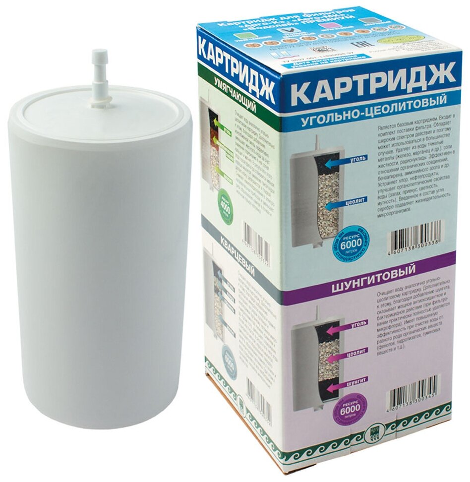 Картридж для фильтров арго-к, арго-мк, Водолей премиум кварцевый