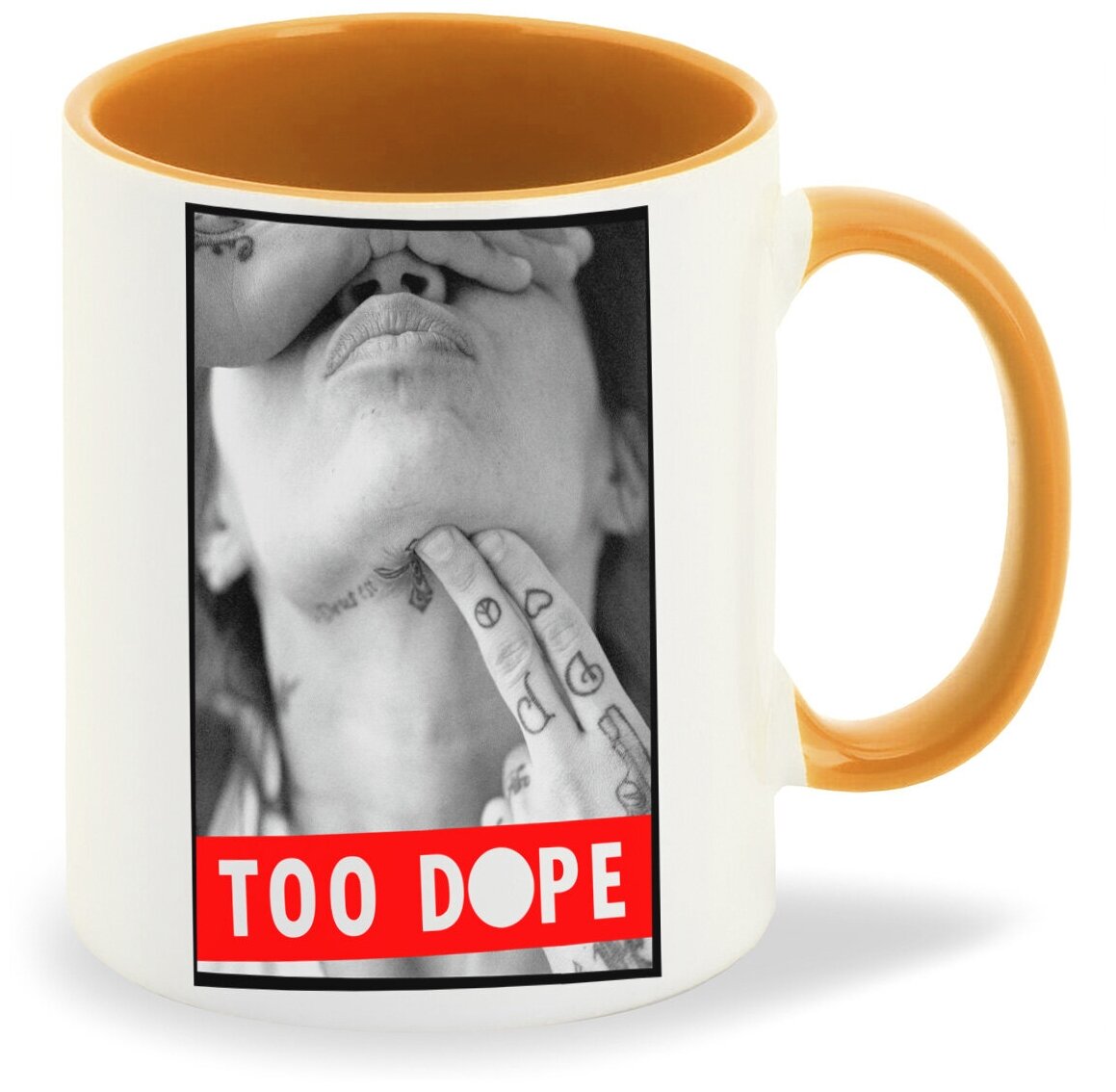 Кружка оранжевый CoolPodarok Too dope