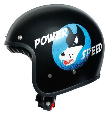 Мотошлем открытый ретро AGV X70 MULTI Power Speed Pure Matt Black, XS