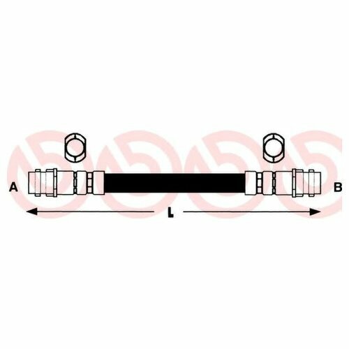 Шланг тормозной Brembo T85027
