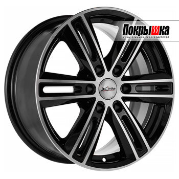 Диски литые X`trike X-124 (BK/FP) 7.5х17/6х139.7 D106.1 ET25.0