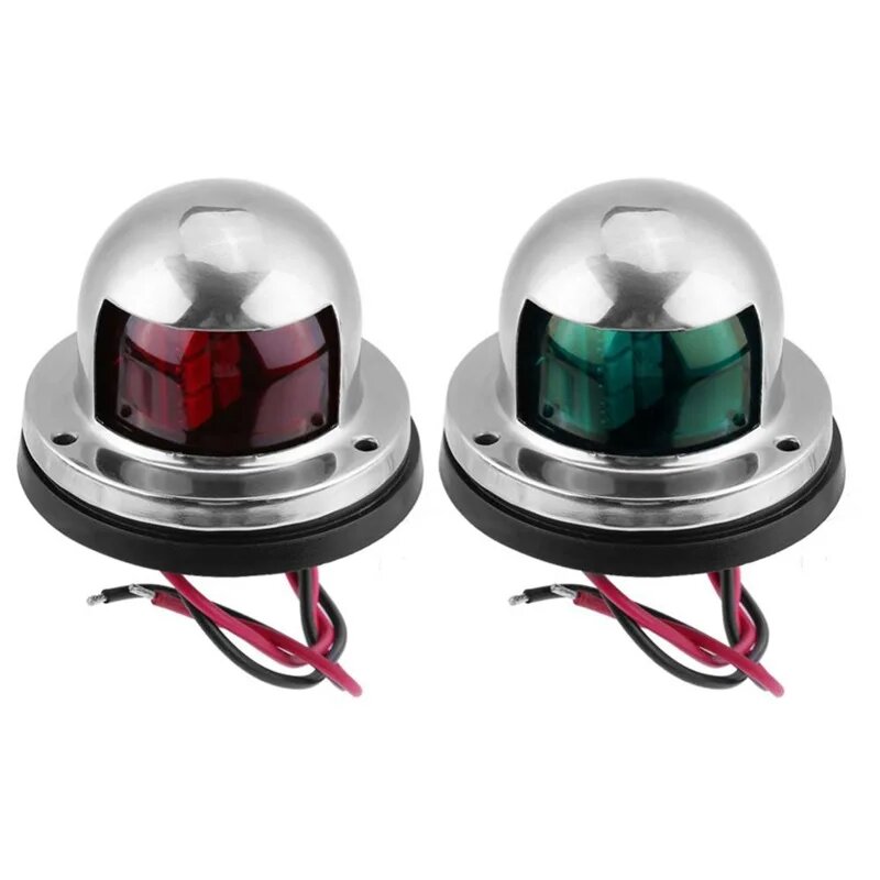 LED навигационные огни для лодки, красный, зеленый, 12В 2Pcs Green and Red