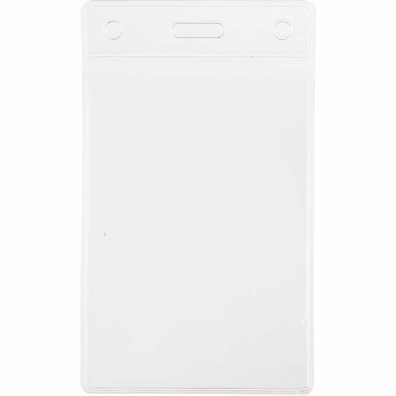 Бейдж Attache Economy 138x96 150мкм, шнур.2заж 45см син, вклад. 120x90 5шт/уп, 1658139