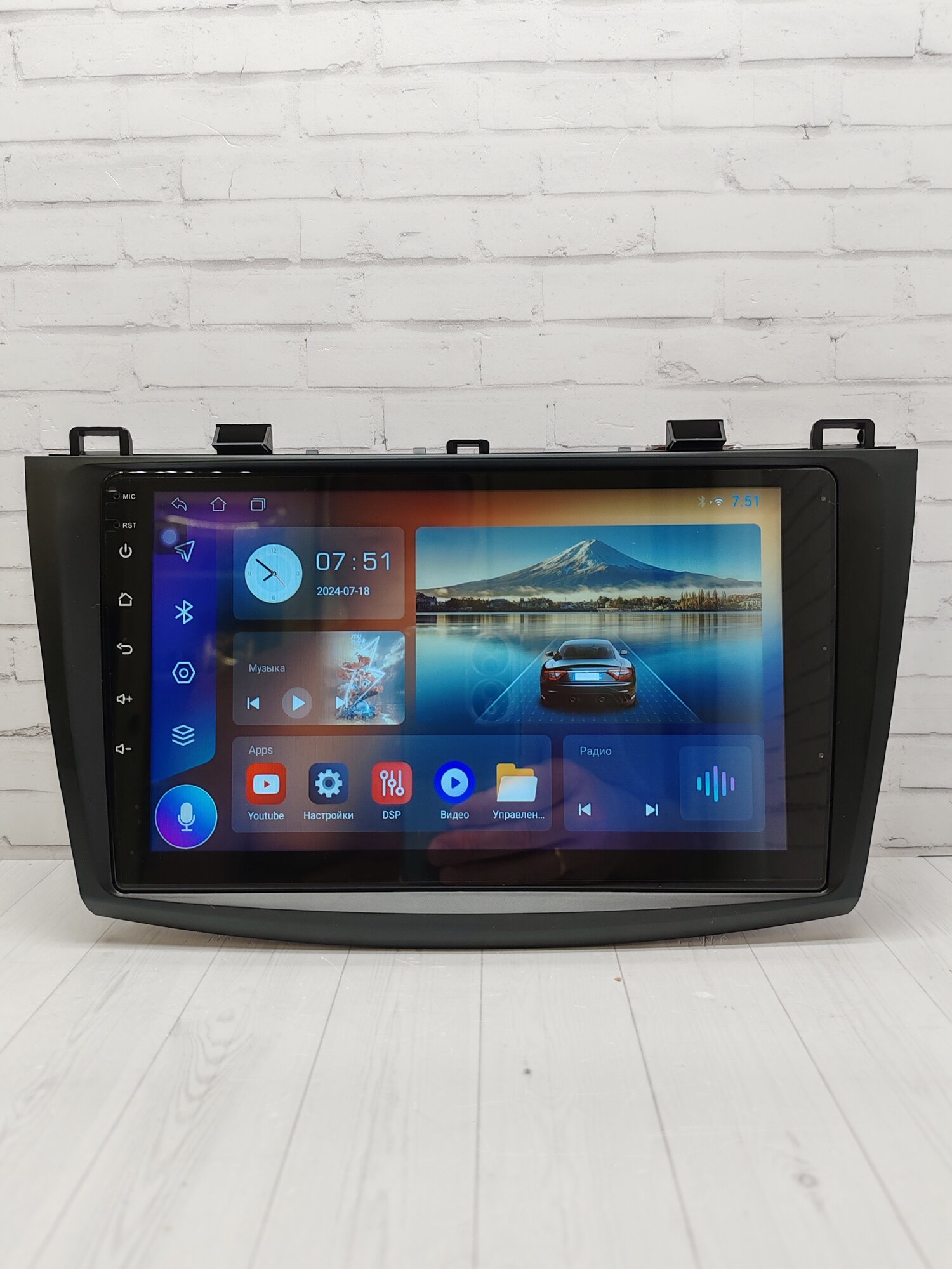 Магнитола 8-ядерная, 4/64гб, сим-карта 4G, экран QLED 9', Блютуз, WiFi, GPS, USB, DSP, CarPlay, андроид 13, для Мазда-6 GH (Mazda 6 GH) 2008-2012 г