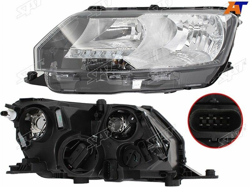 . SAT Фара для SKODA RAPID 17-20 левая ДХО