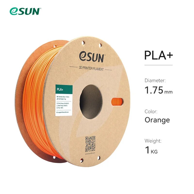 ESUN PLA+ оранжевая нить для 3D-печати 1.75 мм, 1 кг