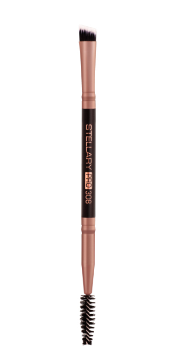 Кисть для бровей двусторонняя Stellary Eyebrow brush duo 308