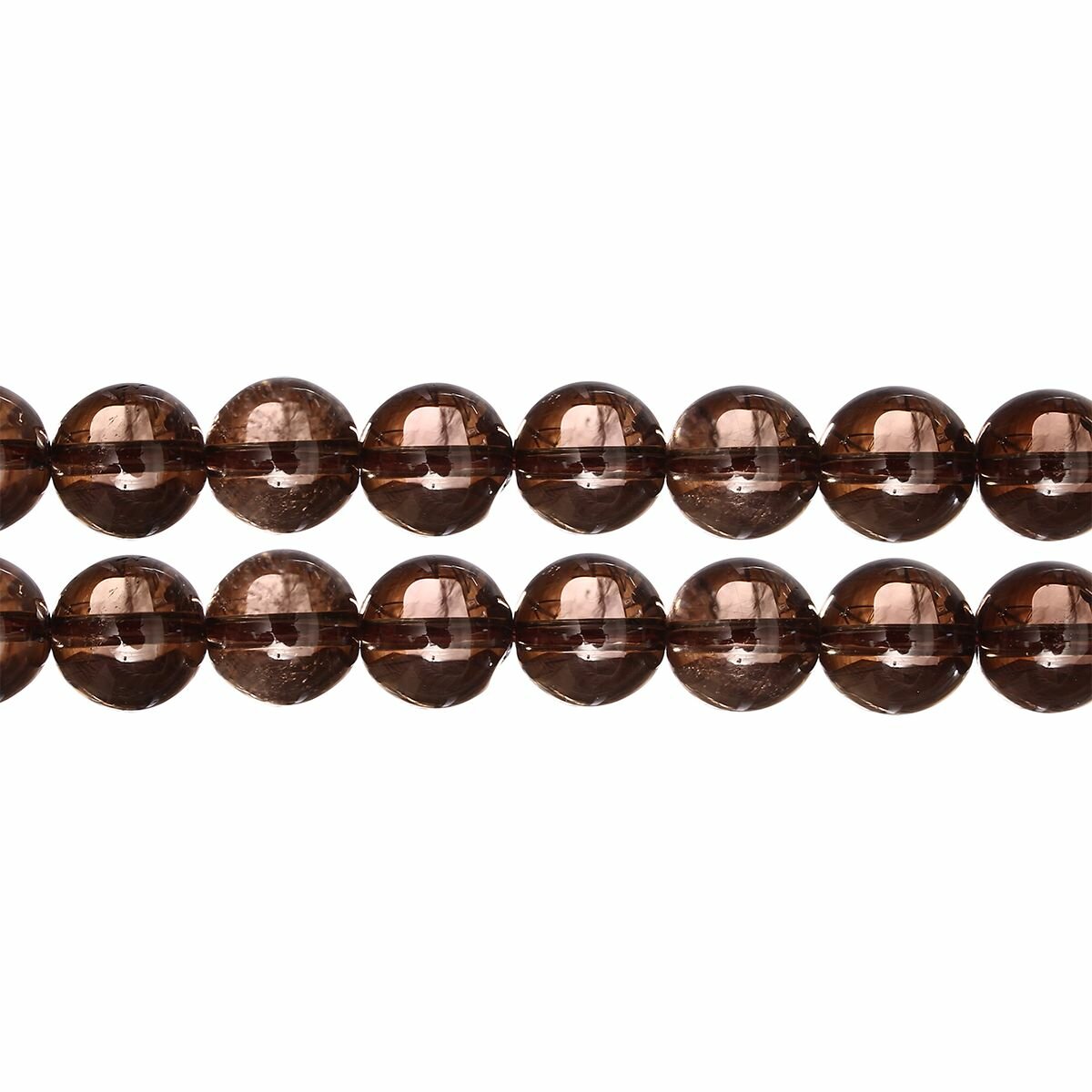 Бусины каменные, раухтопаз, 10мм, 40 шт, низка