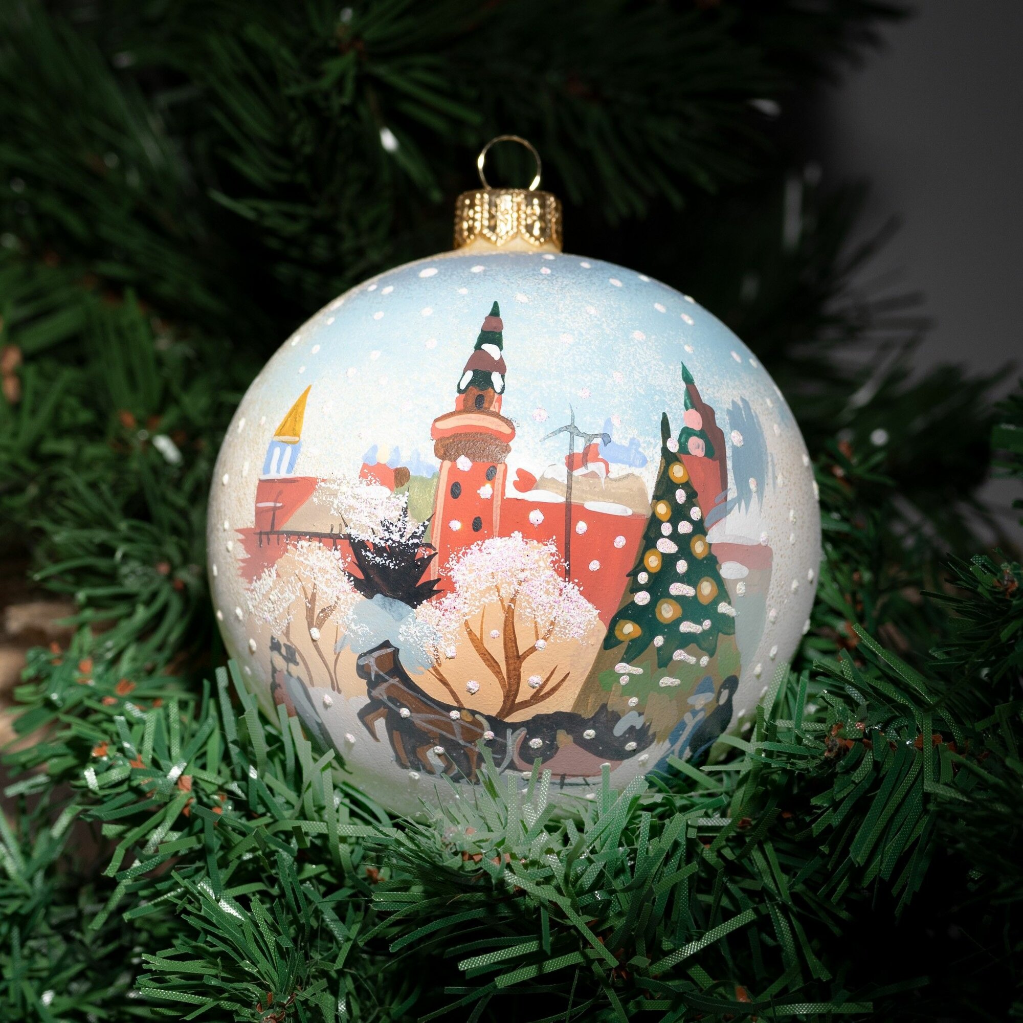 Елочный шар "Москва. Новый год. Ретро"