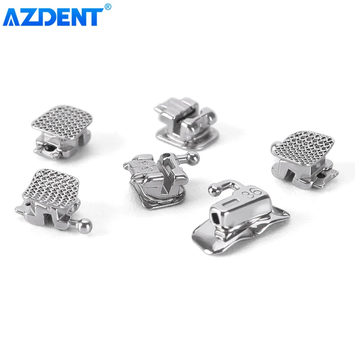 AZDENT Self-Ligating Bracket Roth.022 3-4-5 Hooks — фото 1