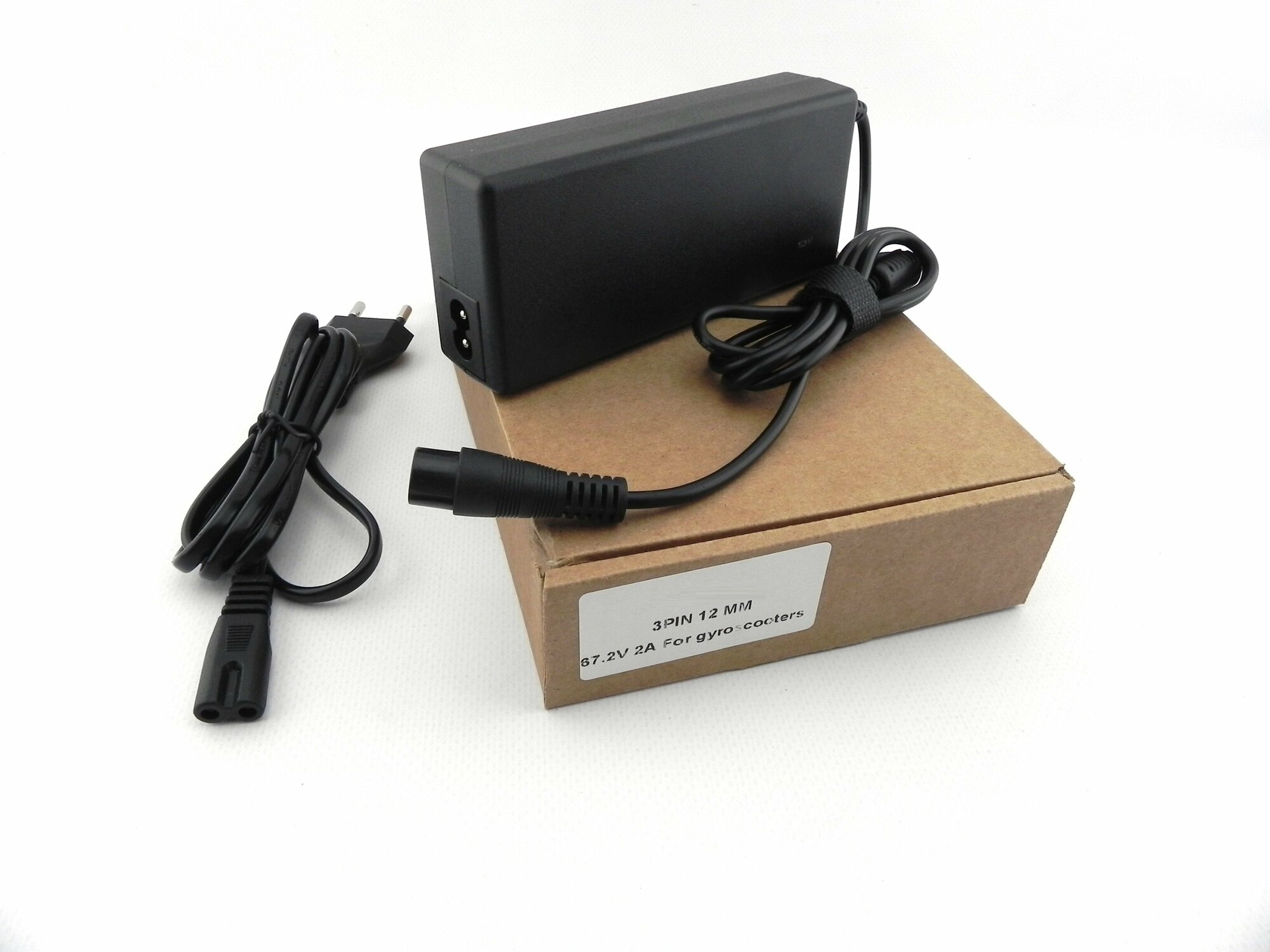 Зарядное устройство для гироскутеров и др. 134.4W 67.2V 2A специальный разъем 3 PIN 12мм