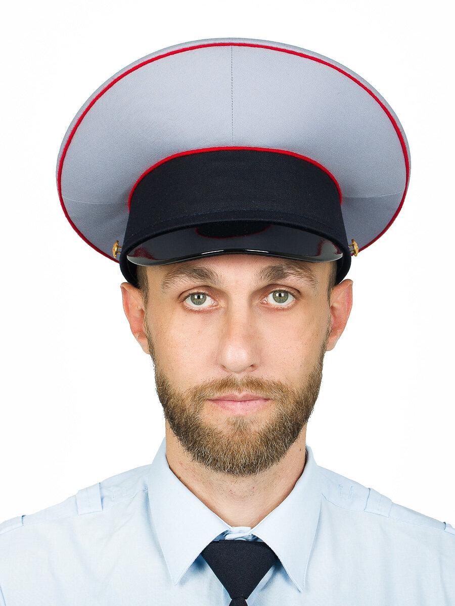 Фуражка Полиции парадная с высокой тульей цвет серый (размер: 57, размер производителя: 57)