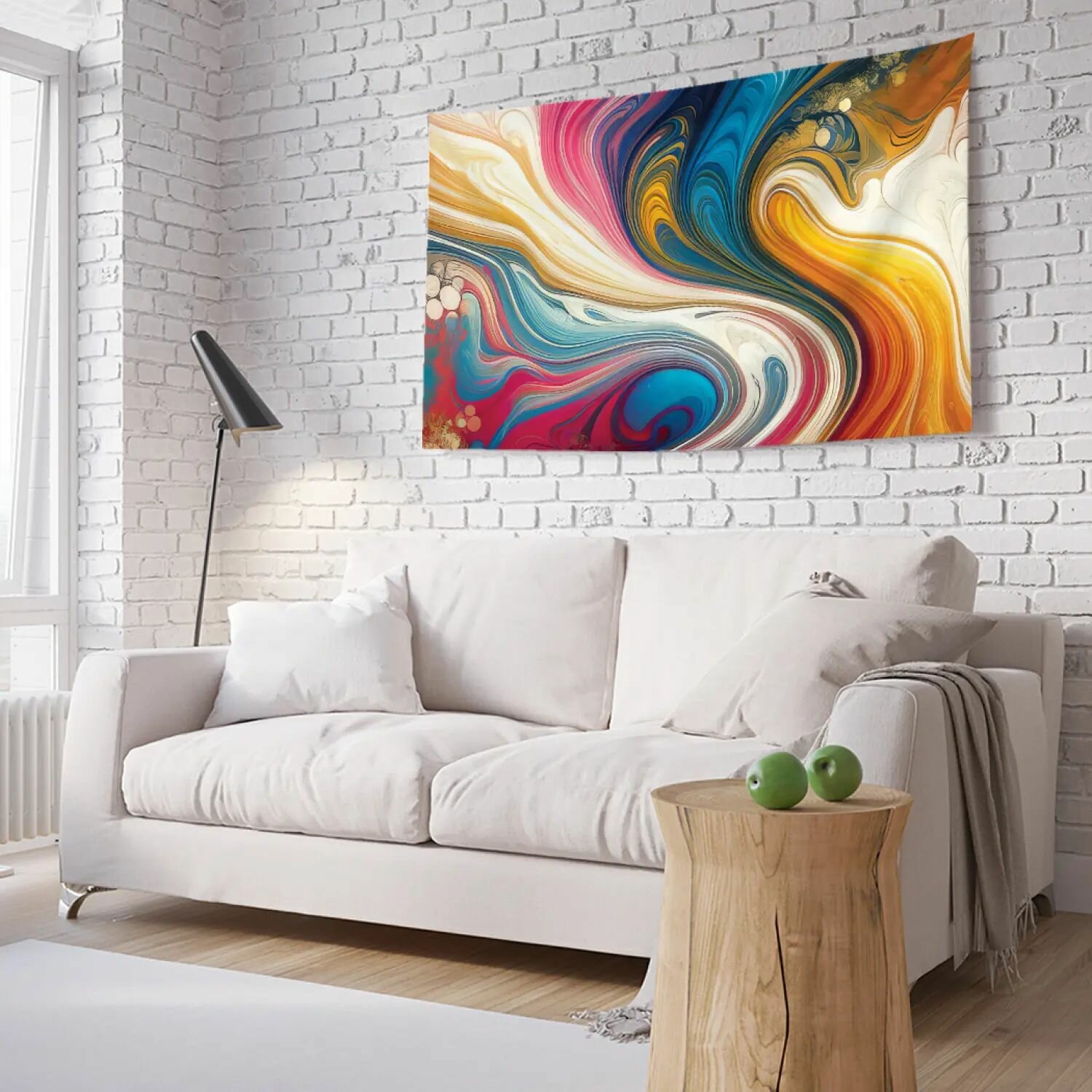 Горизонтальное фотопанно на стену JoyArty "Живописные краски", из ткани, 100х150 см