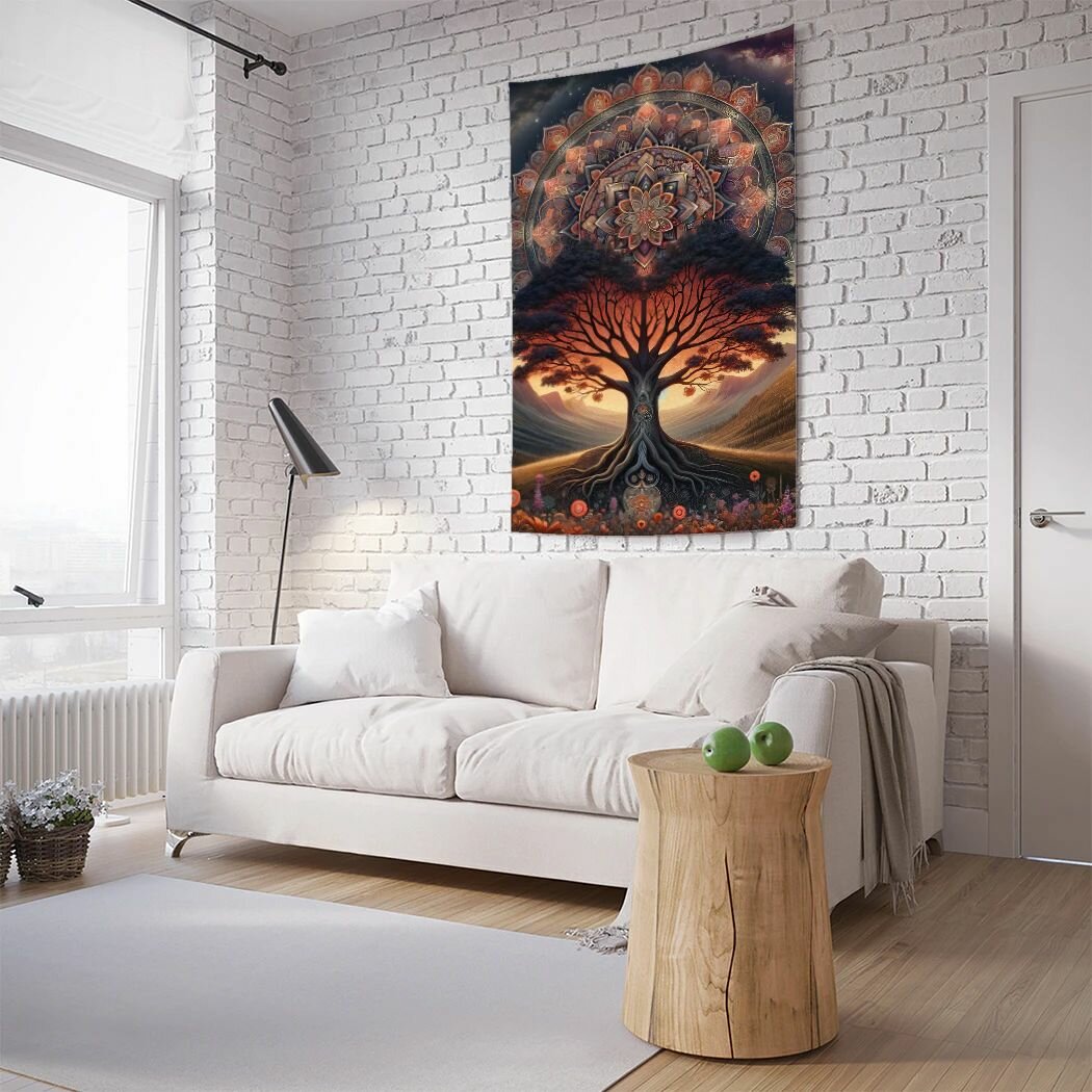 Вертикальное фотопанно на стену JoyArty "Древо гармонии", из ткани, 150х200 см