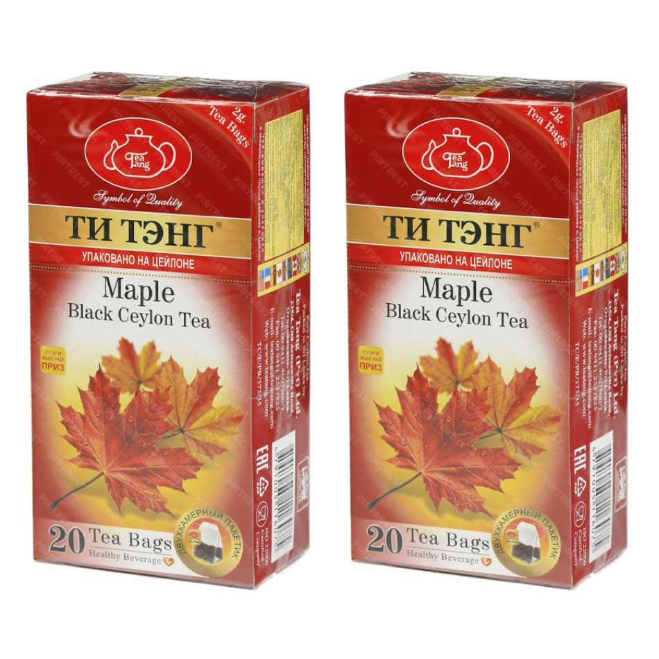 Чай черный Ти Тэнг Кленовый сироп 20 пакетов 2 штуки