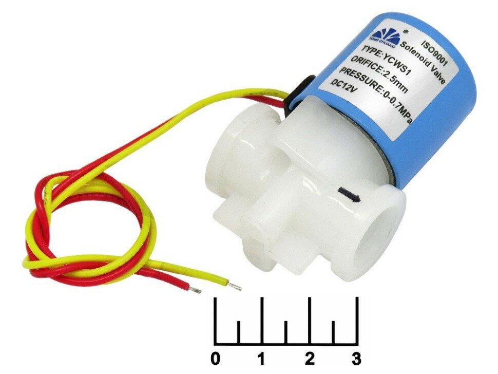 Клапан электромагнитный =12V для аквариума YCWS1