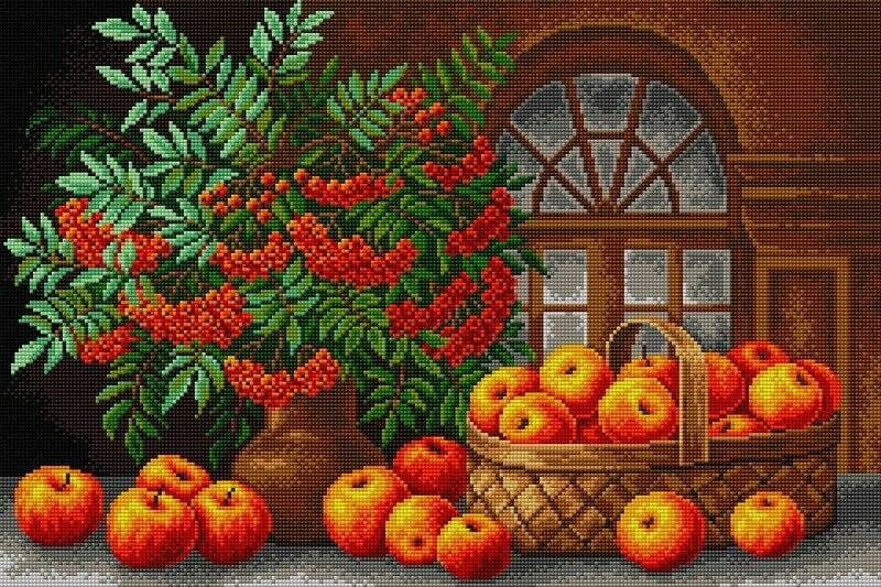 Набор Вышиваем бисером #V-19 Осенний натюрморт, Алмазная Мозаика, 60 х 40 см