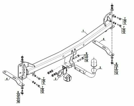 Фаркоп на Ford Explorer дорестайлинг 2011-2015 без подрезки бампера (паспорт и сертификат в комплекте)(без электрики) Steinhof. F-257