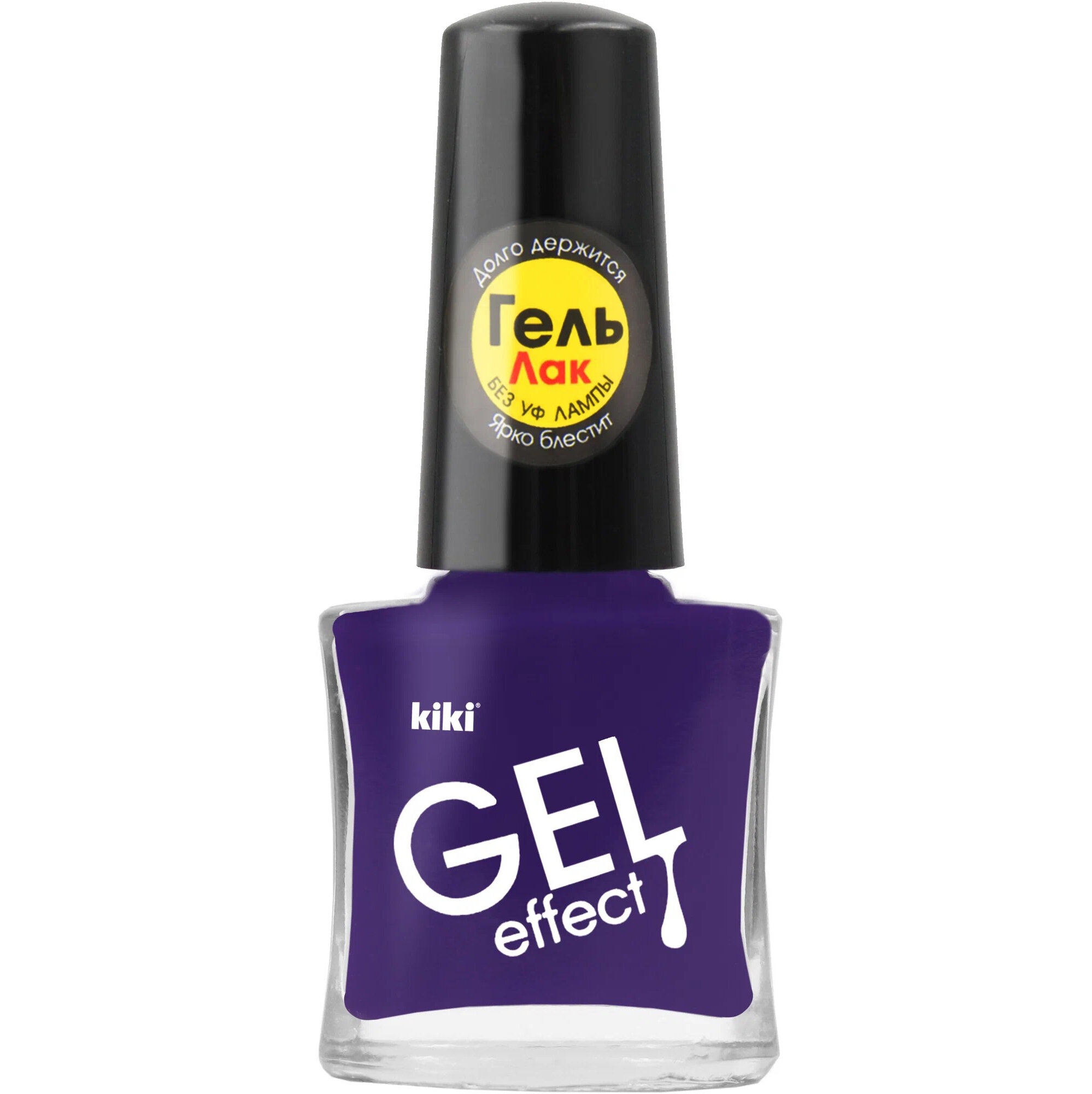 Лак для ногтей Kiki Gel Effect, тон: 062 темно-синий индиго, 6мл