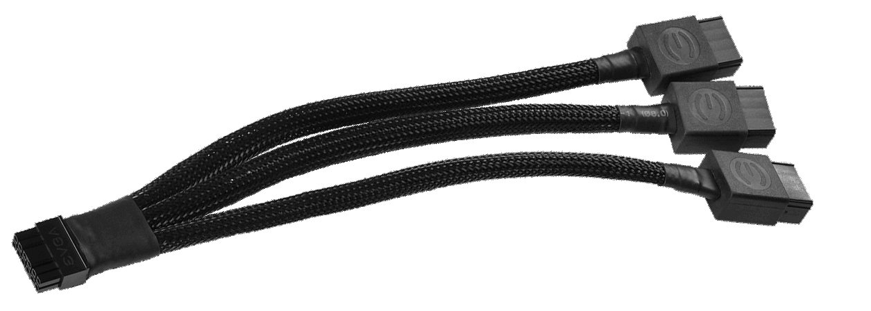 Переходник для питания видеокарты NVidia 40-50 series 3x8pin - 16pin 12VHPWR, черный