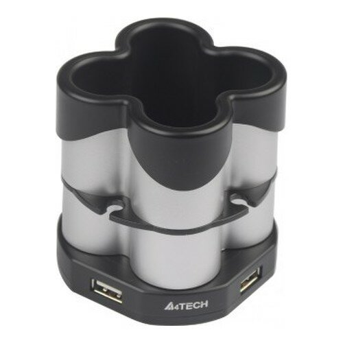 Хаб A4Tech 77 /4-port USB2.0 silver+black (HUB-77)