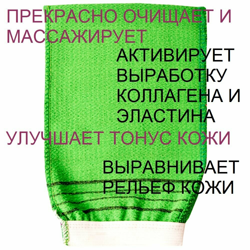 Антицеллюлитная массажная варежка китайская баня