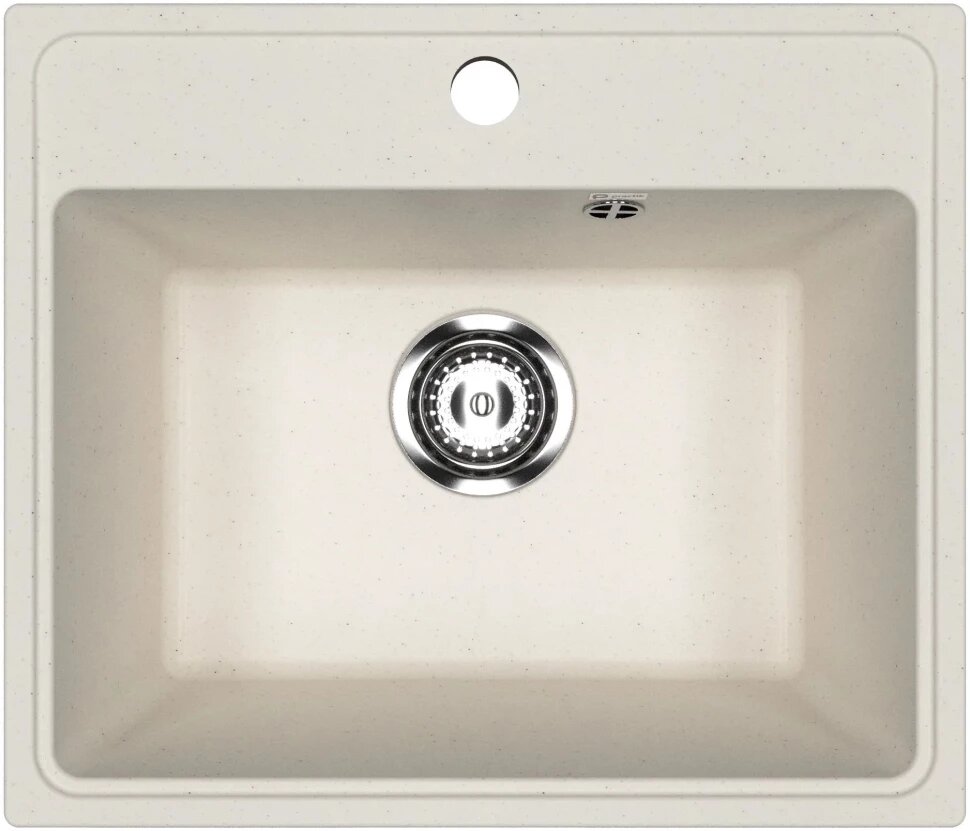 Кухонная мойка Practik PR-M-490-001 49x42 см, белый камень