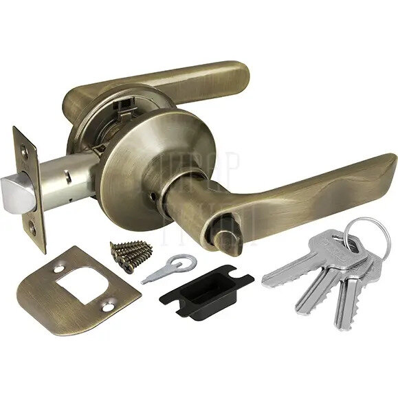 Дверная ручка-защелка Punto (Пунто) DK624 (кл./фик.) бронза