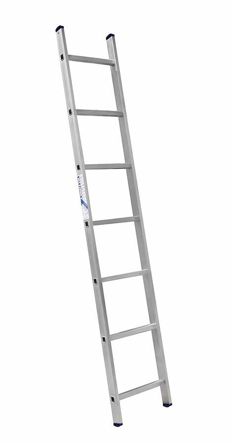 Лестница Алюмет 1Х7 Серия H1 Приставная Алюминиевая, Длина 1.95 М, Нагрузка 150 Кг.