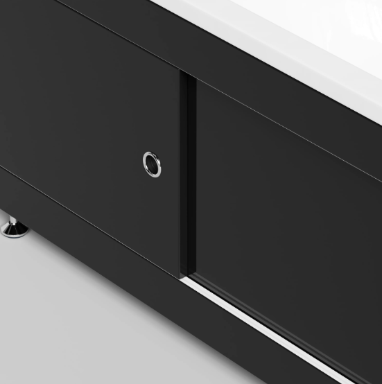 Экран - купе 180 под ванну чёрный