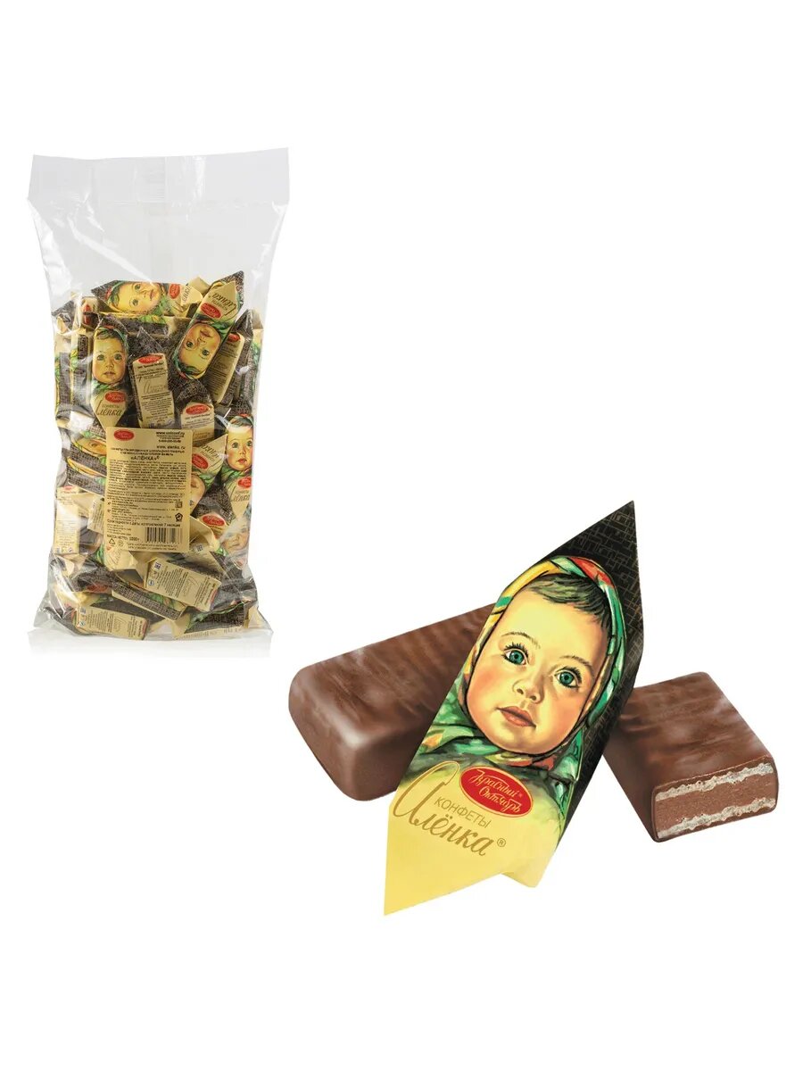 Конфеты Аленка вафельные молочно-ореховые 1000 г