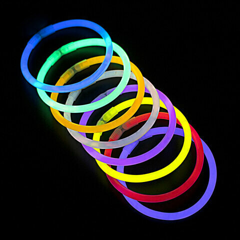 Светящиеся (неоновые) палочки-браслеты, набор 50 шт. + 2 в подарок! в тубе, золотая сказка, 662597
