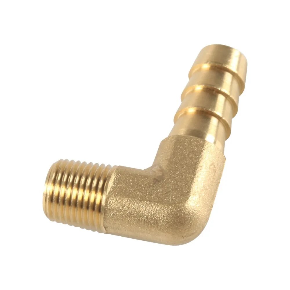 Латунный угловой фитинг для трубы 90 градусов 1/8-3/4 дюйма 3l8 NPT To 3l8 Inch, 1 pc