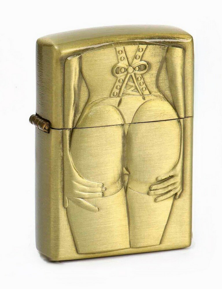 Зажигалка бензиновая "Девушка", металлическая, в подарочной коробке, 5.5 х 3.5 см 903946