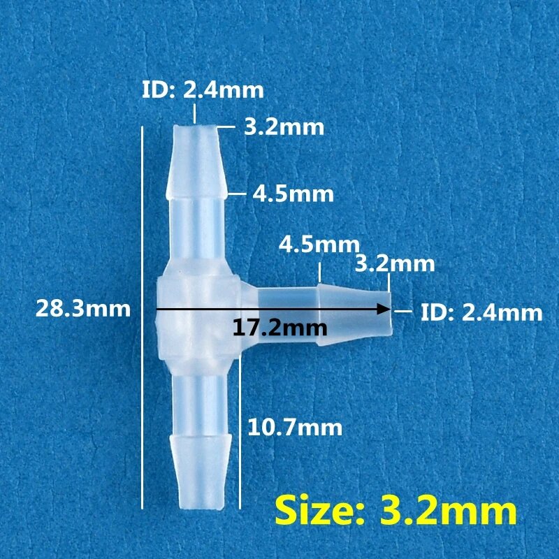 Полипропиленовый тройник для полива 1.6-15.8 мм 3.2mm, 5pcs
