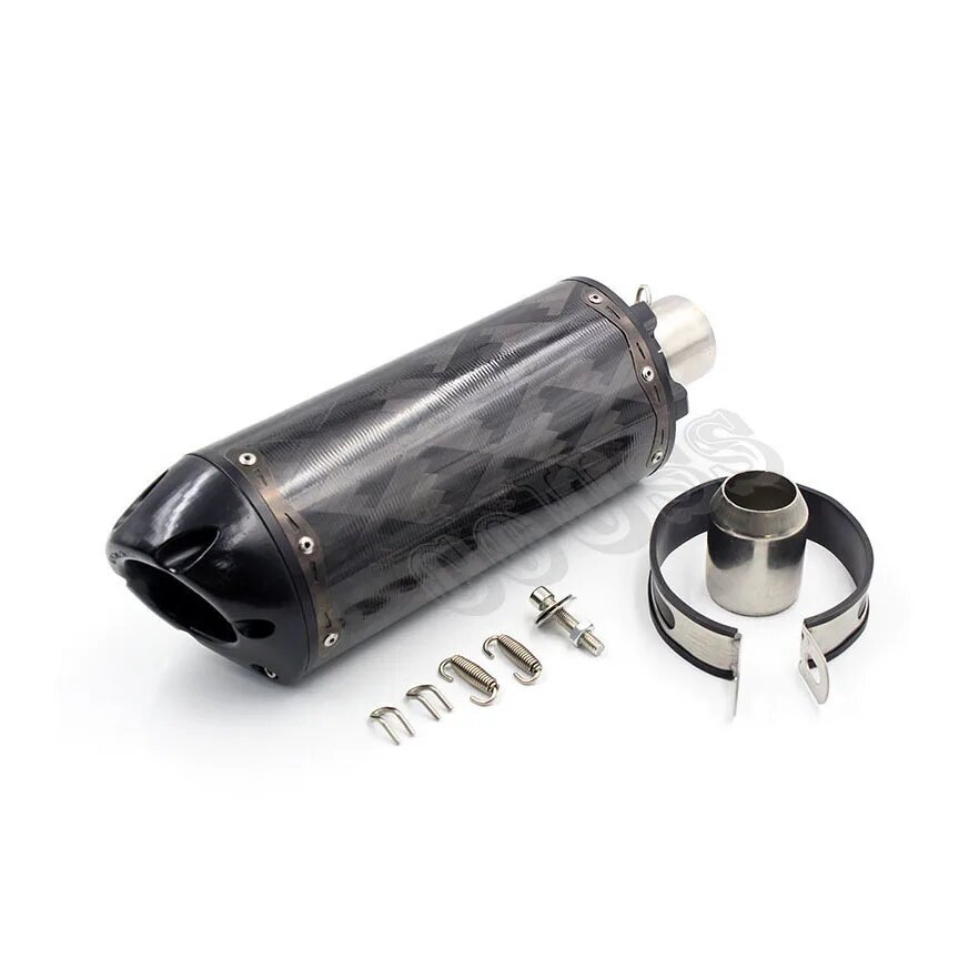 Универсальная выхлопная труба для мотоциклов 38-51 мм, CNC, для Yamaha MT09, Z900, TMAX560, CBR500, карбон, с глушителем DB-killer Черный, 1B