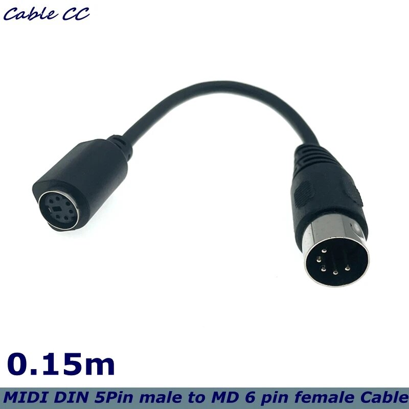 CableCC PS/2 6-Pin на DIN 5-Pin кабель 15 см
