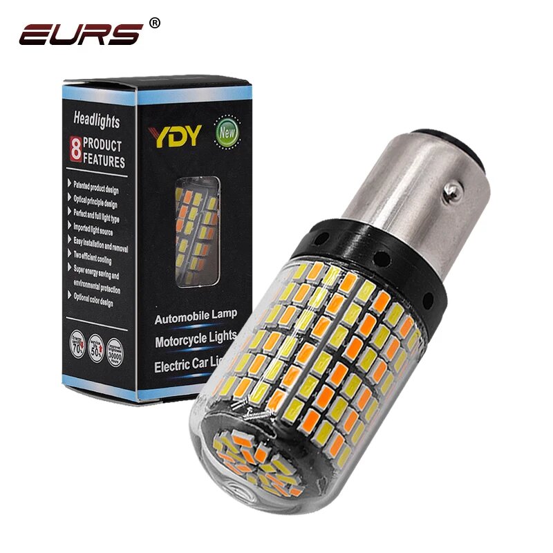 2 шт. T20 7443 LED Bay15d, белый/янтарный, 12V