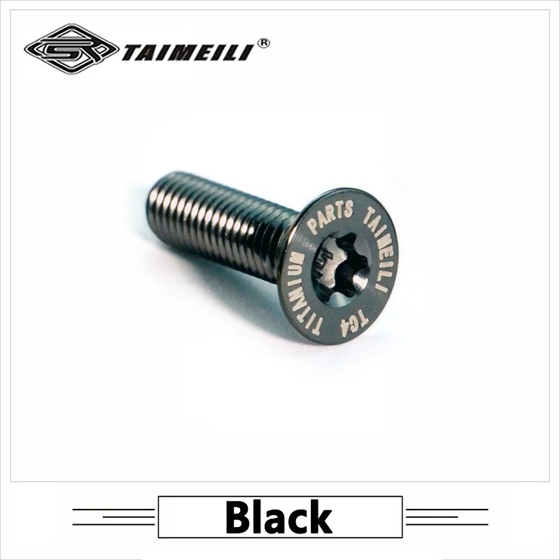 TAIMEILI Винт с потайной головкой из титанового сплава T2 Torx m5x12-20 мм черный, M5x15mm
