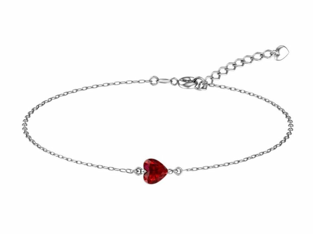 Браслет, серебро, 925 проба, родирование, фианит