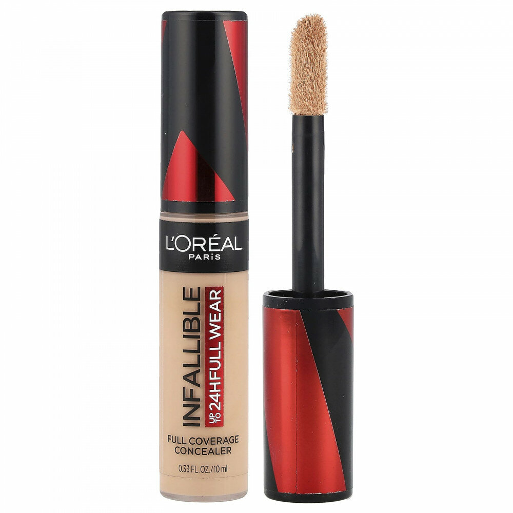 L'Oréal, Infallible, консилер для полного покрытия, латте 375, 10 мл (0,33 жидк. Унции)