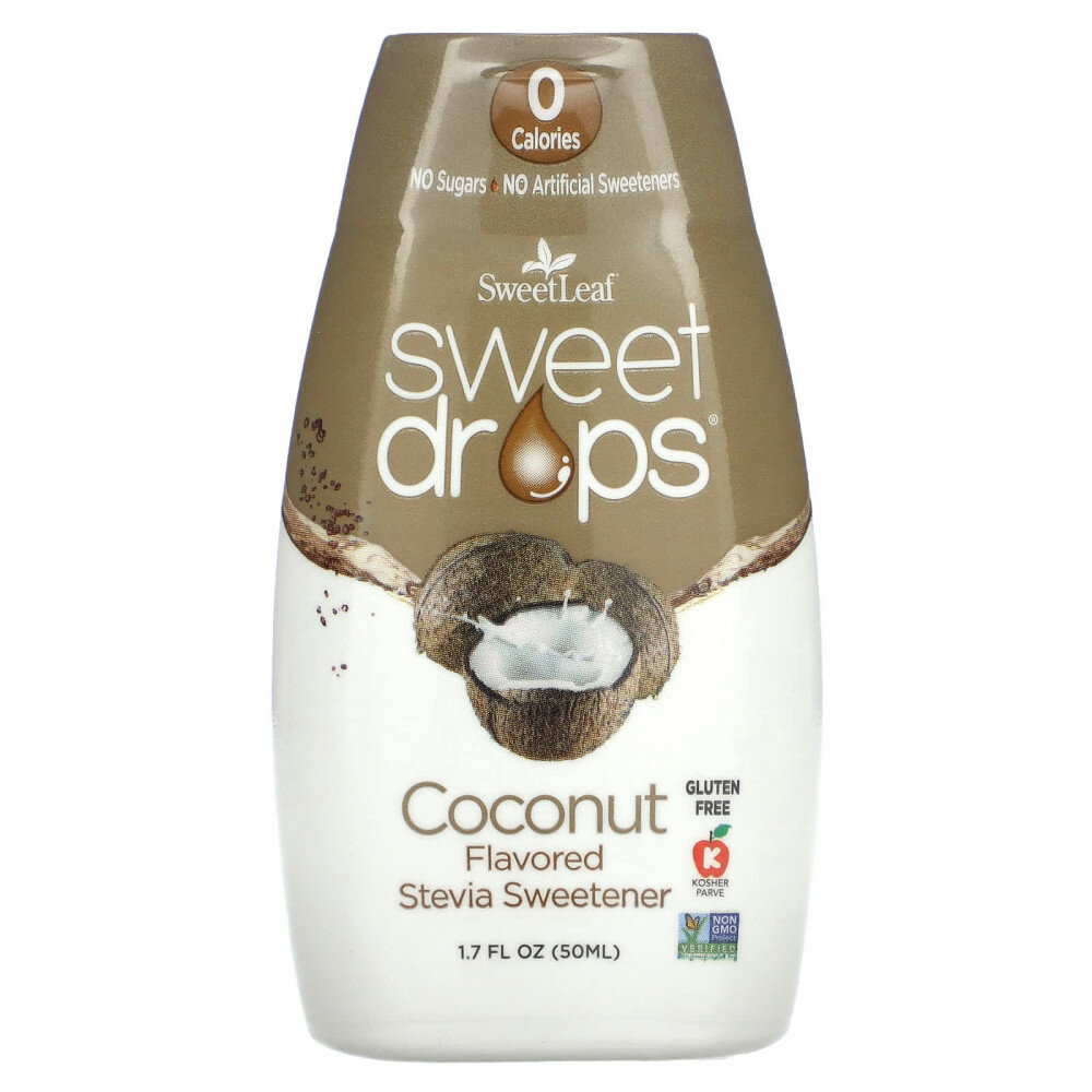 SweetLeaf Stevia, Sweet Drops®, со вкусом кокоса, 50 мл (1,7 жидк. унции)