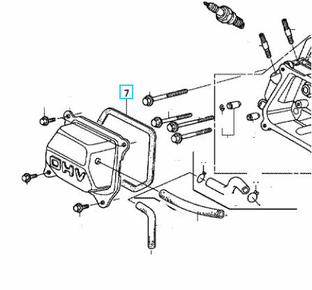 Прокладка крышки гильзы цилиндра для двигателя Honda серии GX120/160, GX/GP200; Артикул Honda: 12391ZE1000 (Оригинал)
