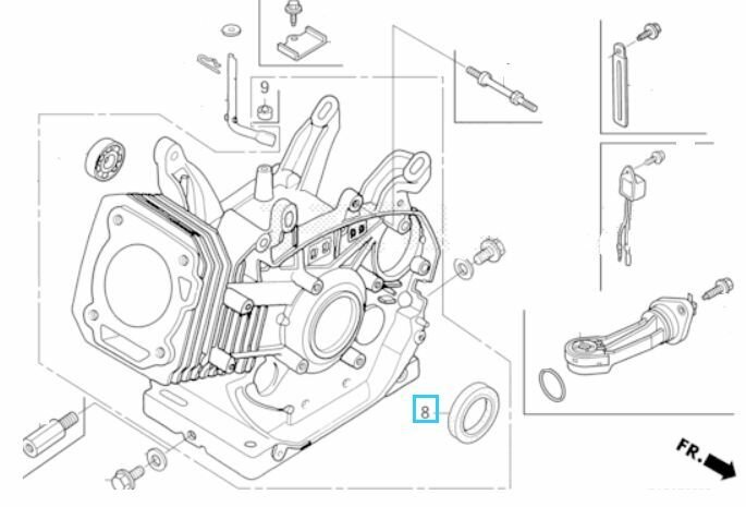 Сальник 35X52X8 (Оригинал)