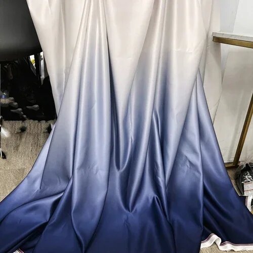 Атласная ткань синяя 1х1,5 м Темно-синий, Navy White